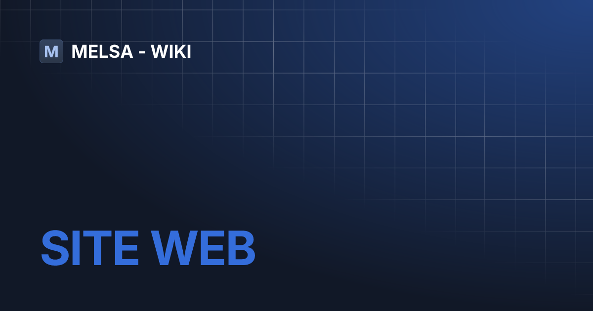 SITE WEB | MELSA - WIKI